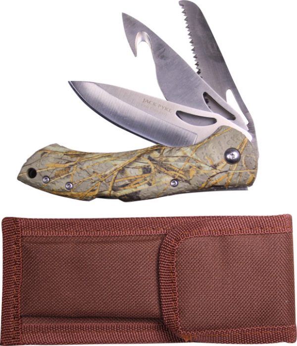 Jack Pyke 3 Blade Hunting/Fishing Knife & Sheath - Field Sports Equipe